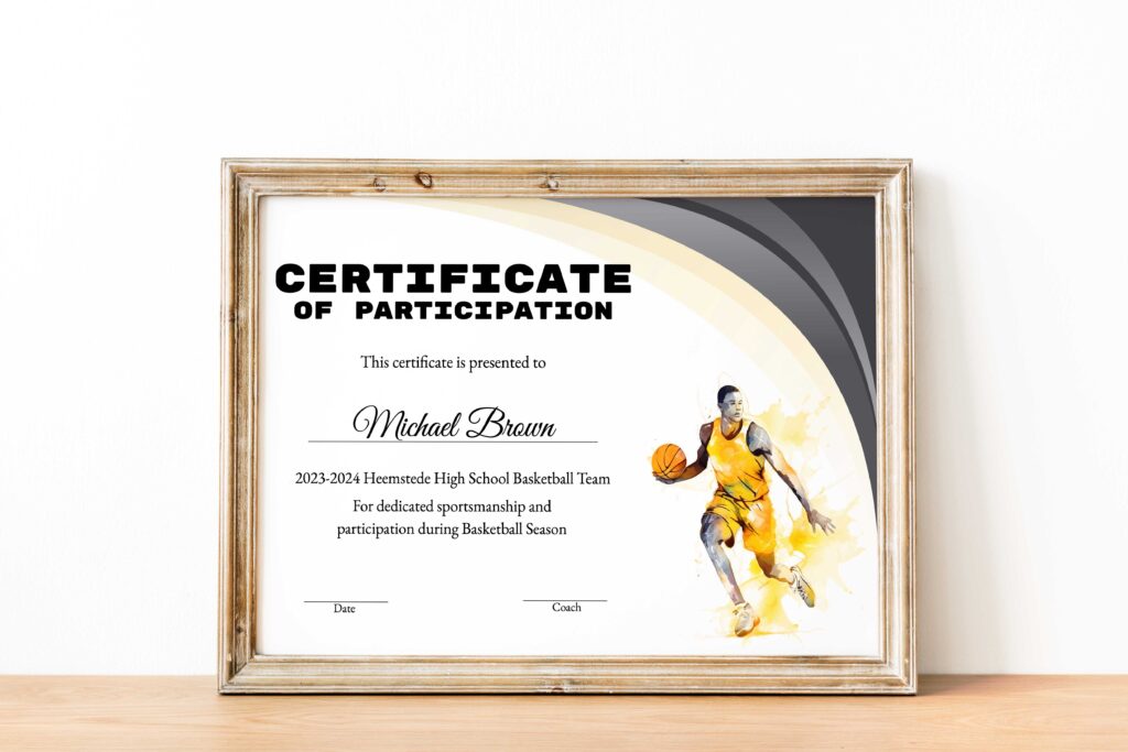 End of Season Basketball Awards, Editable Basketball Award Certificate ...