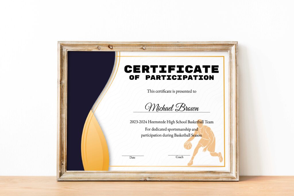 End of Season Basketball Awards, Editable Certificate Sports Award ...