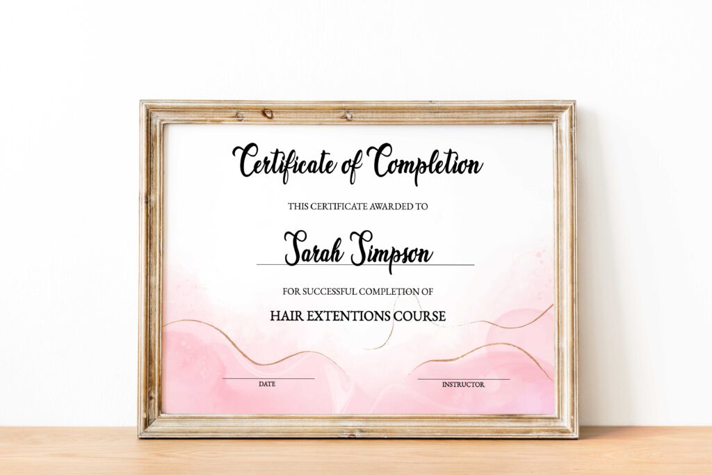 DIY Certificate of Completion Template, Printable Beauty Course ...