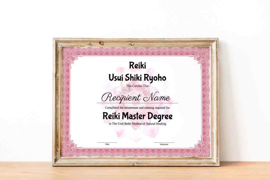 Reiki Certificates - Levels I, II, III and Master, Editable Certificate ...