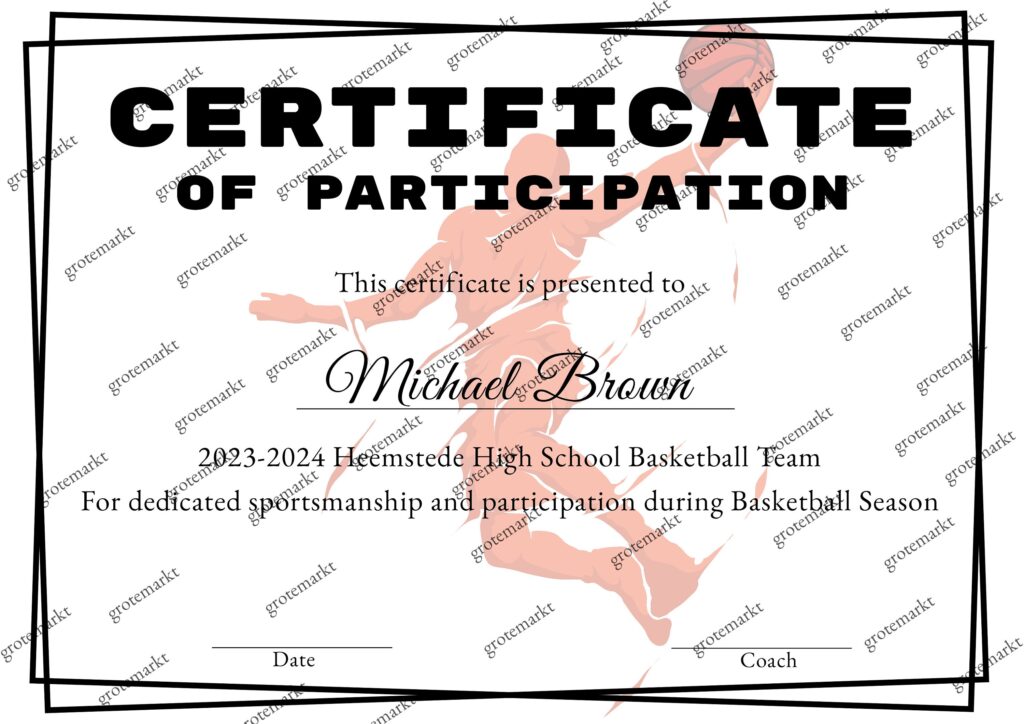 Editable Basketball Award Certificates, Award Ceremony Certificates ...