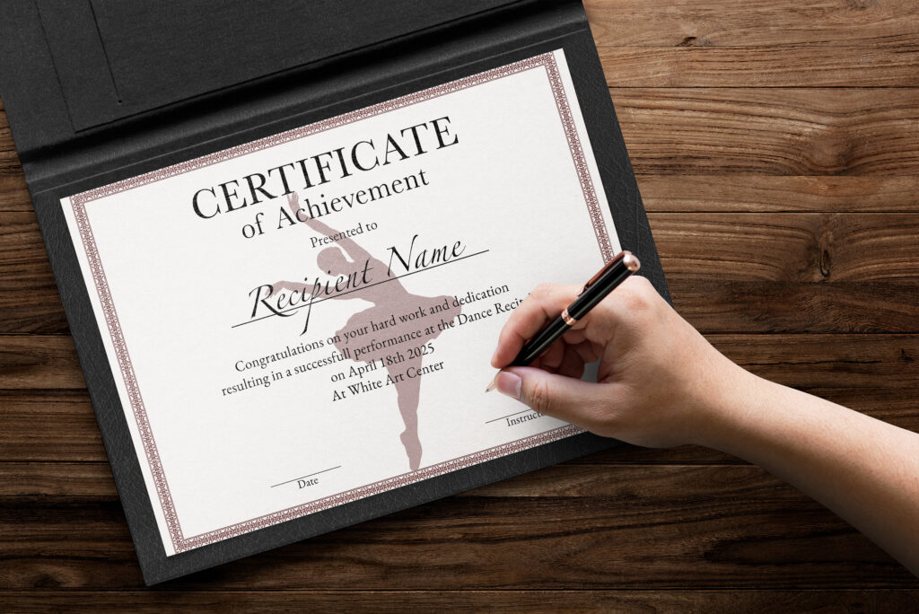 Editable Ballet Awards Certificate Template, Ballet Dancer Award ...