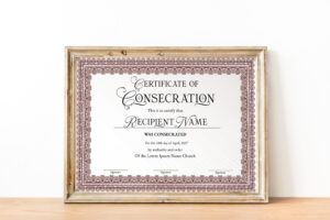 Editable Certificate of Consecration Template, Printable Consecration ...