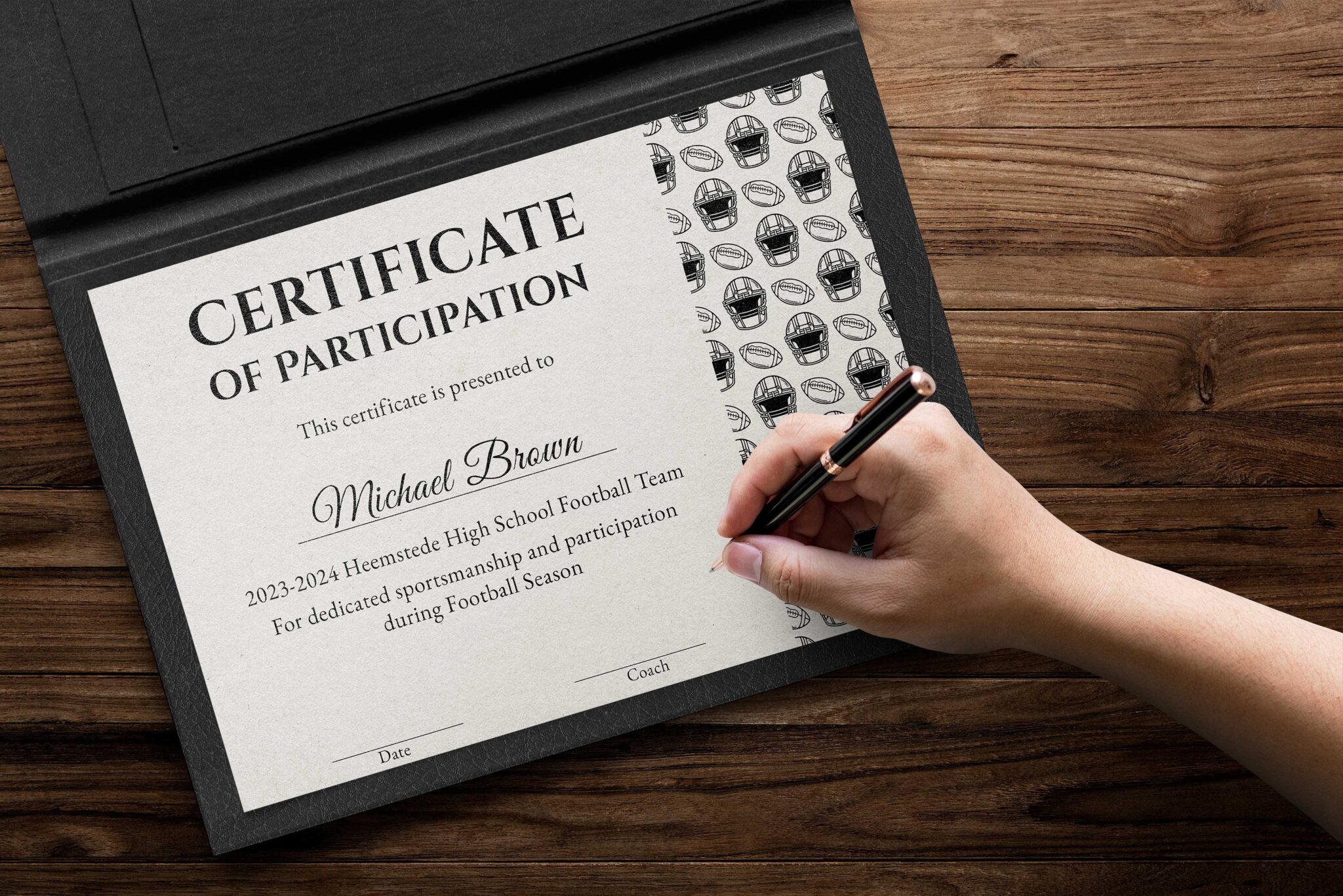 Editable American Football Certificate Template, Sports Certificate ...