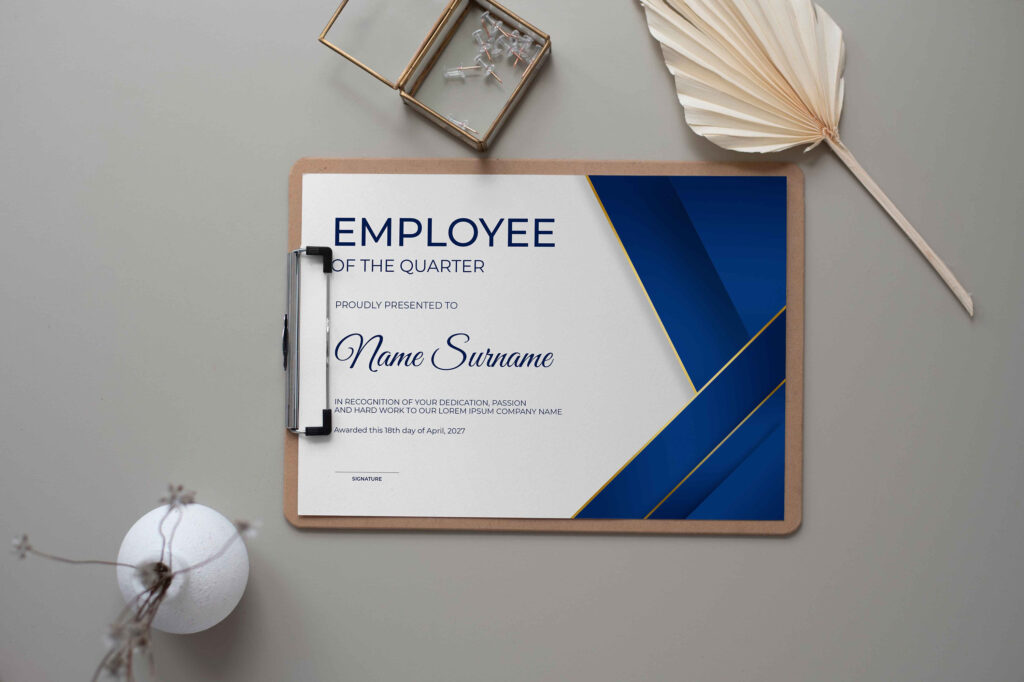 Editable Employee of the Quarter Certificate Template, Minimalist ...