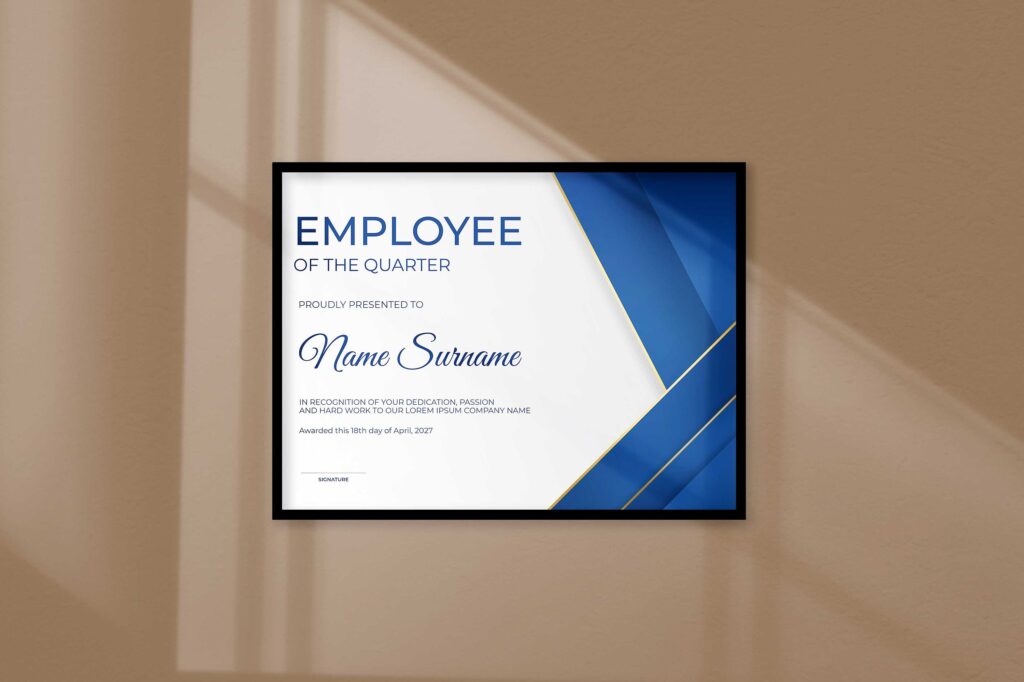 Editable Employee of the Quarter Certificate Template, Minimalist ...
